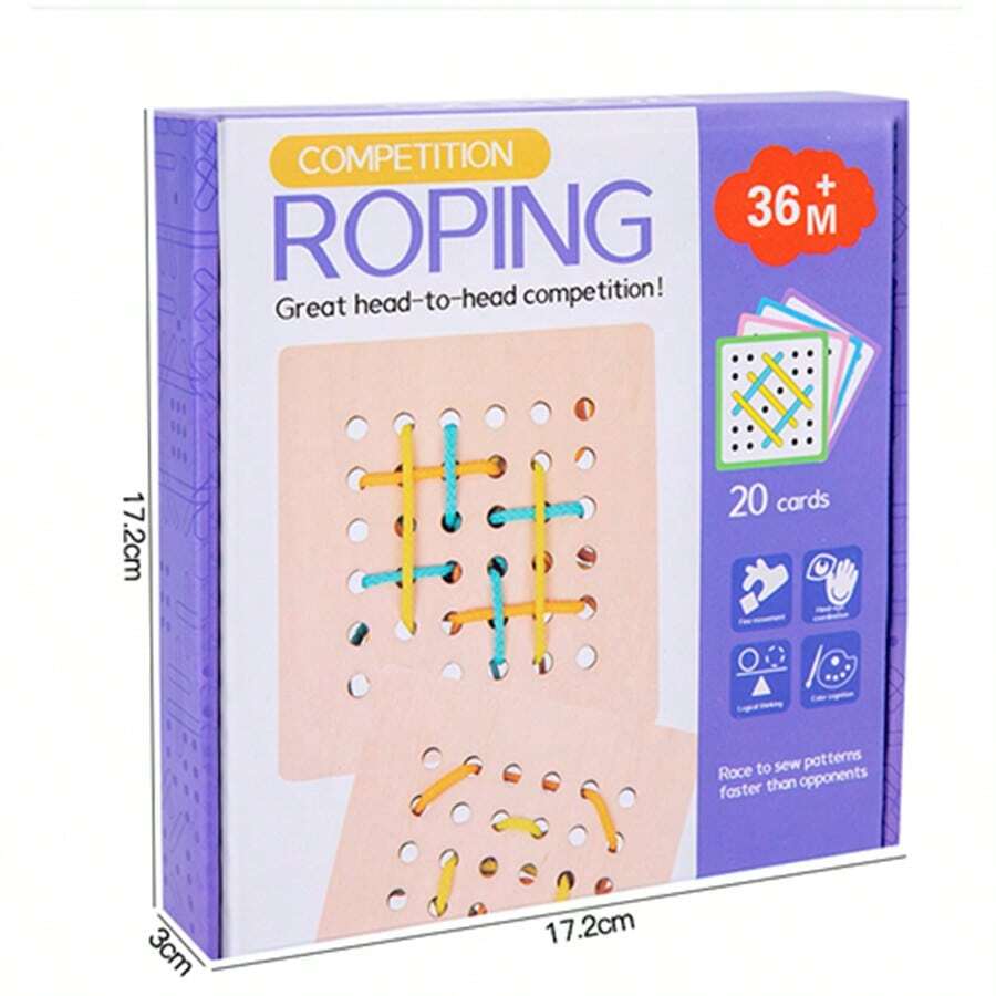 Montessori Early Education Children's Two-Player Battle Pattern String ...