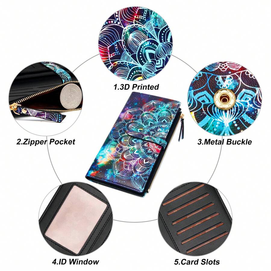 Ultra Slim Wallet Credit Card Holder Thin Bifold Clutch Wallets With ...