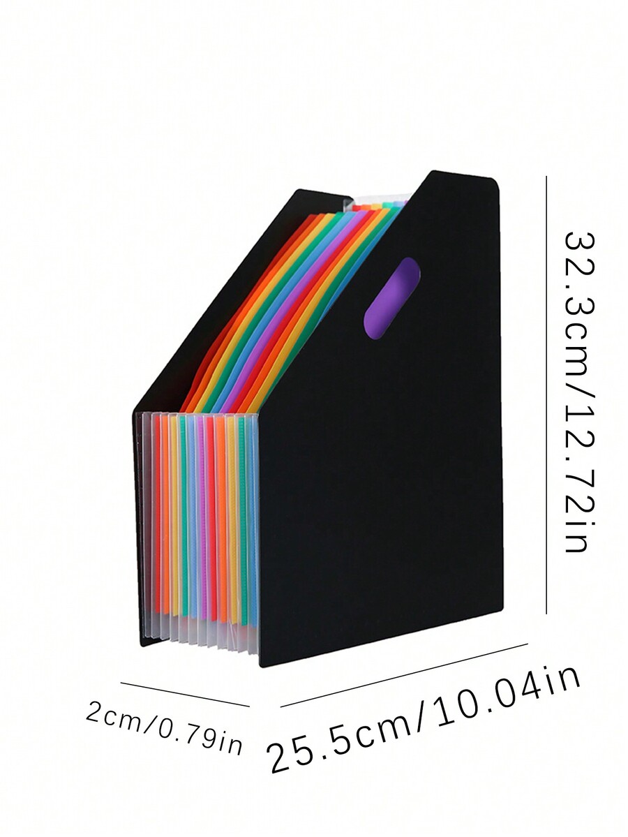 1pc 13 Pockets A4 Size File Folder With Slanted Flap, Expandable ...