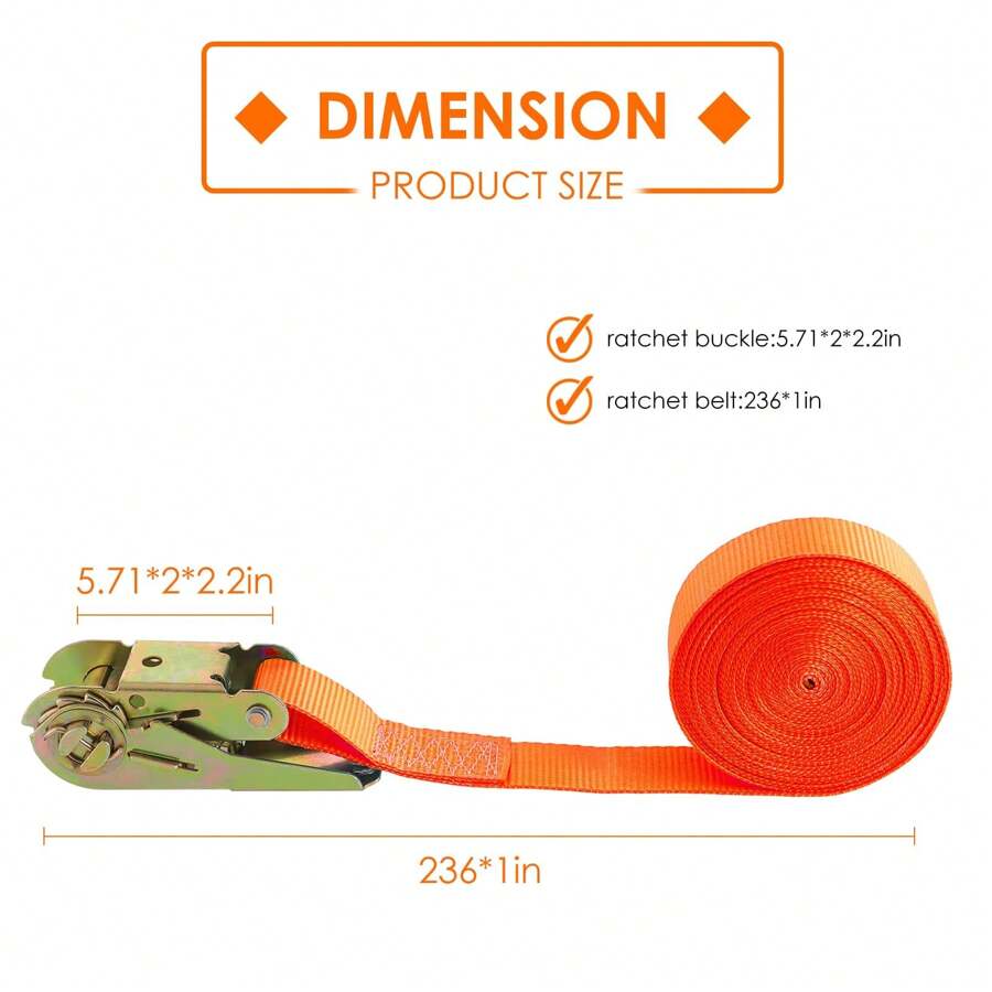 MAMIZO Ratchet Straps Heavy Duty 20 Ft-10 Pack, Endless Ratchet Strap ...