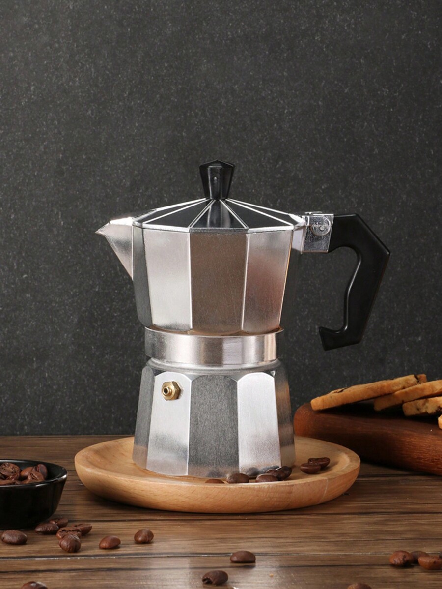1pc Italian-Style Aluminum Moka Pot, European Coffee Maker With Octagon ...