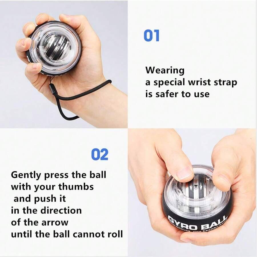 Self Starting Wrist Ball Gyro Ball Strength Exercise Arm Strength Wrist ...