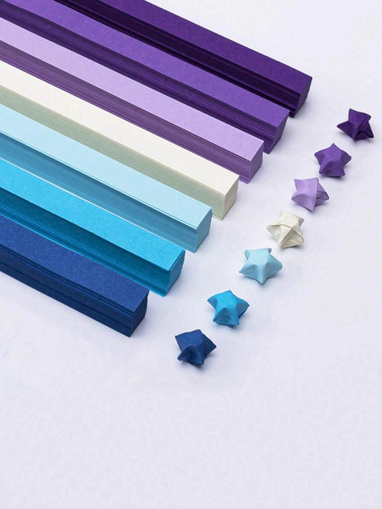 Blue-Purple Galaxy Themed Paper Folding Set, Includes Folding Paper For ...