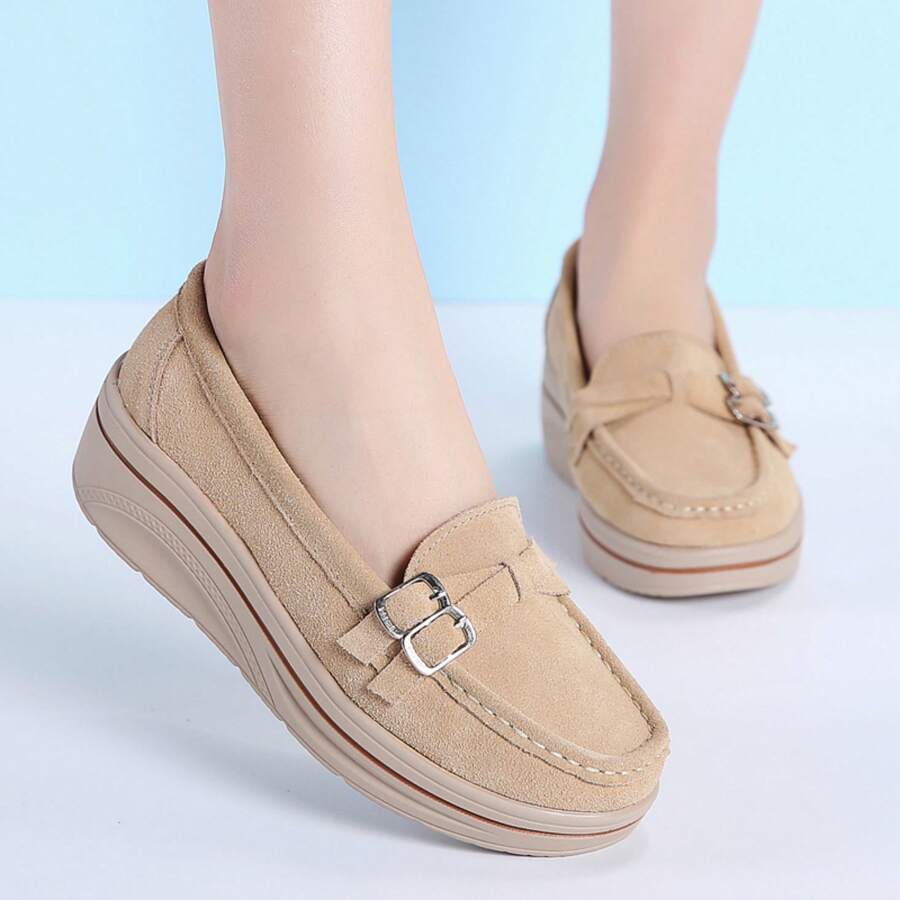 Women's Slip-On Platform Rocker Shoes With Thick Sole For Comfort And ...
