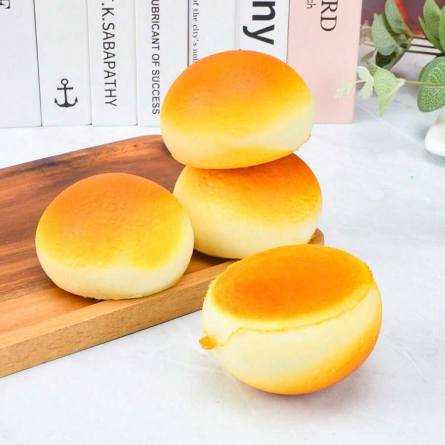 2pcs Slow Rising Pu Foam Pretend Bread Toy French Baguette & Sourdough ...