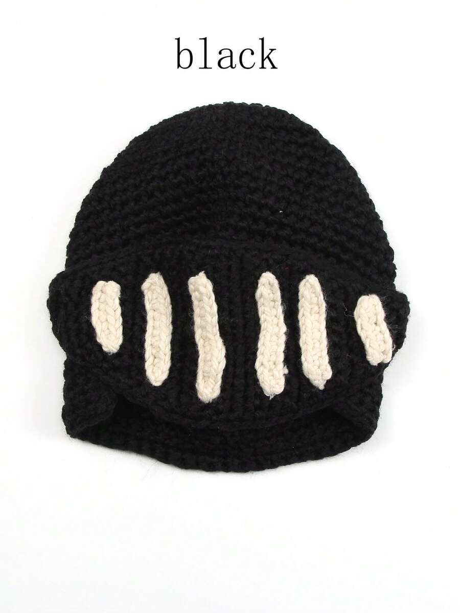 Hand Knitted Adult Knight Hat With Mouth Mask, Brings You Back To The ...
