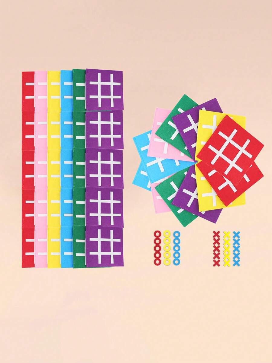 4sets Random Color Tic-Tac-Toe & Nine Grids Game, Educational Board ...