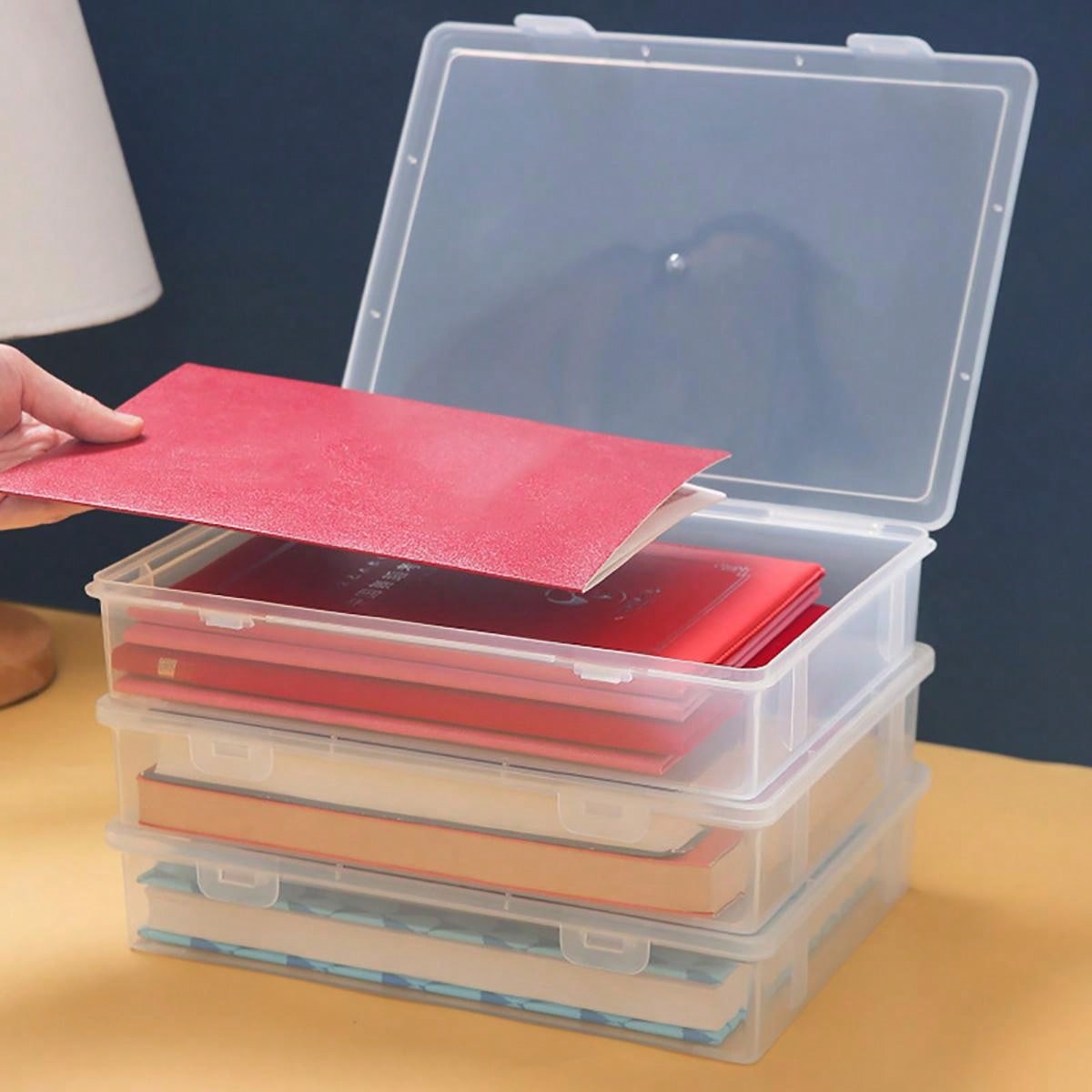 1pc Document Storage Box, A4 Size Certificate Storage Organizer, Home ...