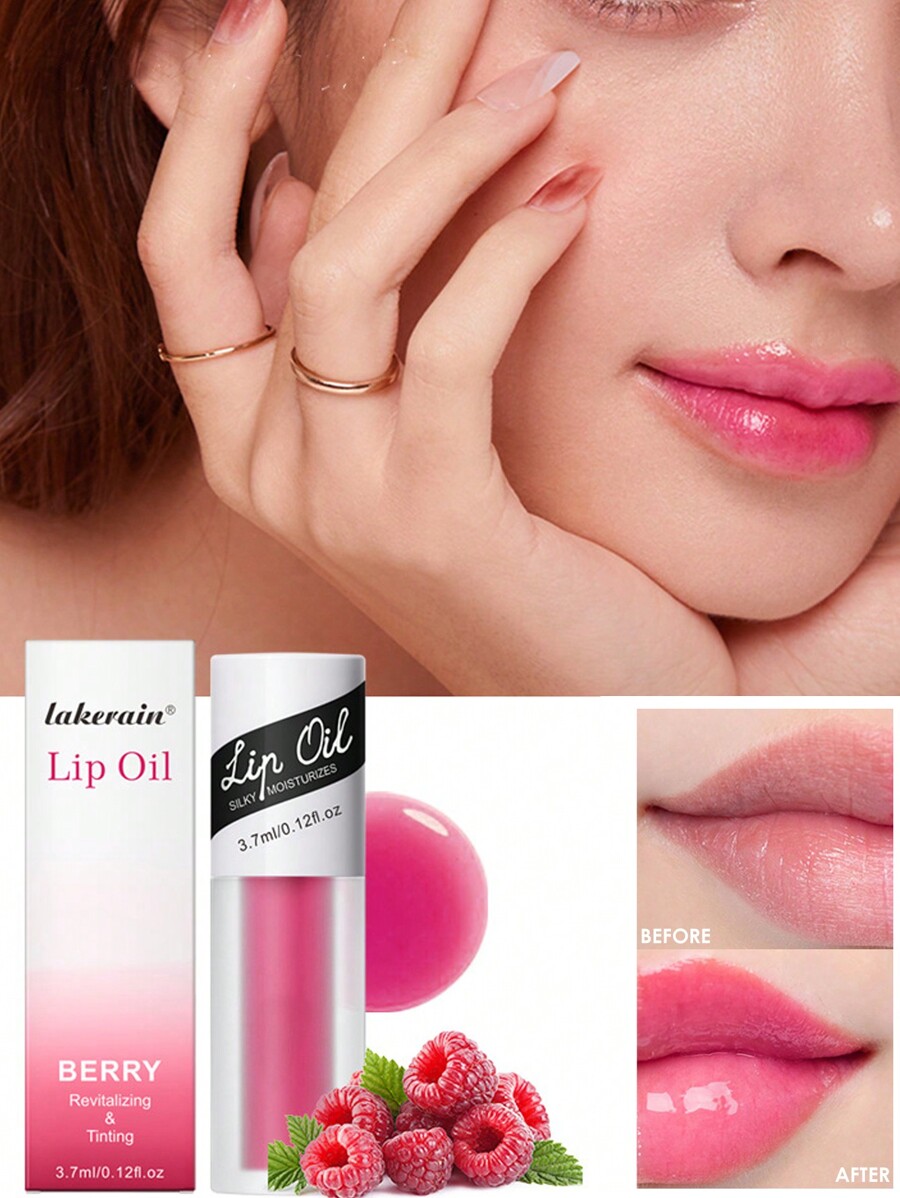 Clear Lip Oil,No-Sticky Gloss Lip Balm Lip Care,Fruit Flavoured Lip Oil ...