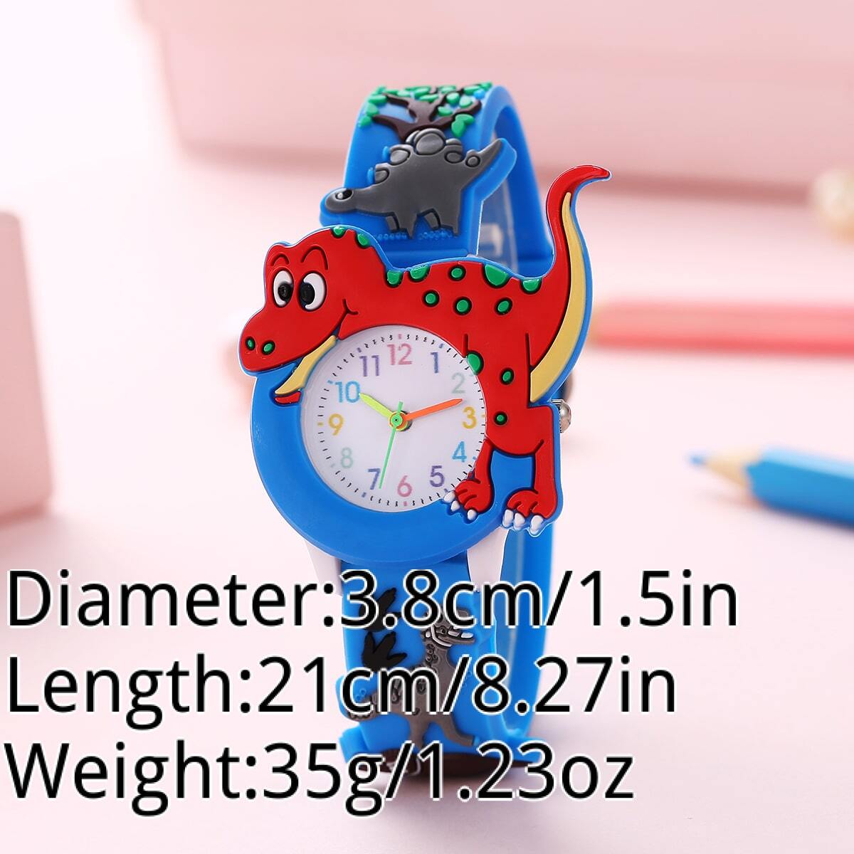 Cute Cartoon Silicone Dinosaur T-rex Watch With Rubber Strap For ...