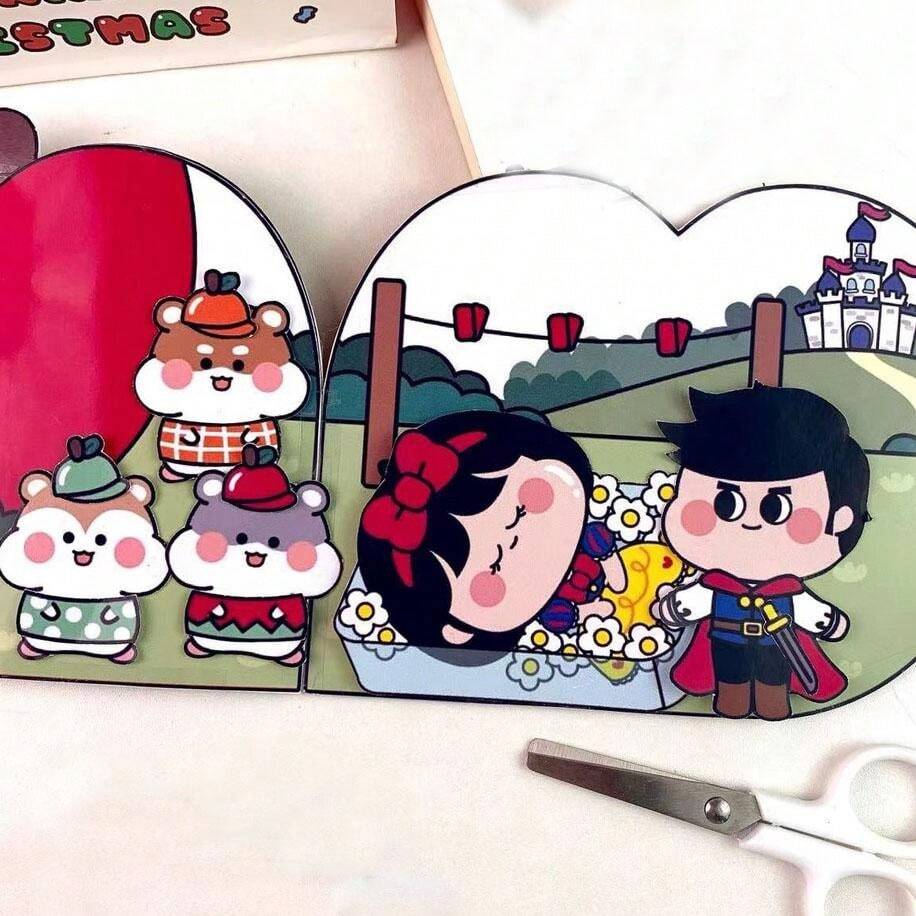 One Princess Paper Toy Book With DIY Materials For Handmade Quiet Book ...