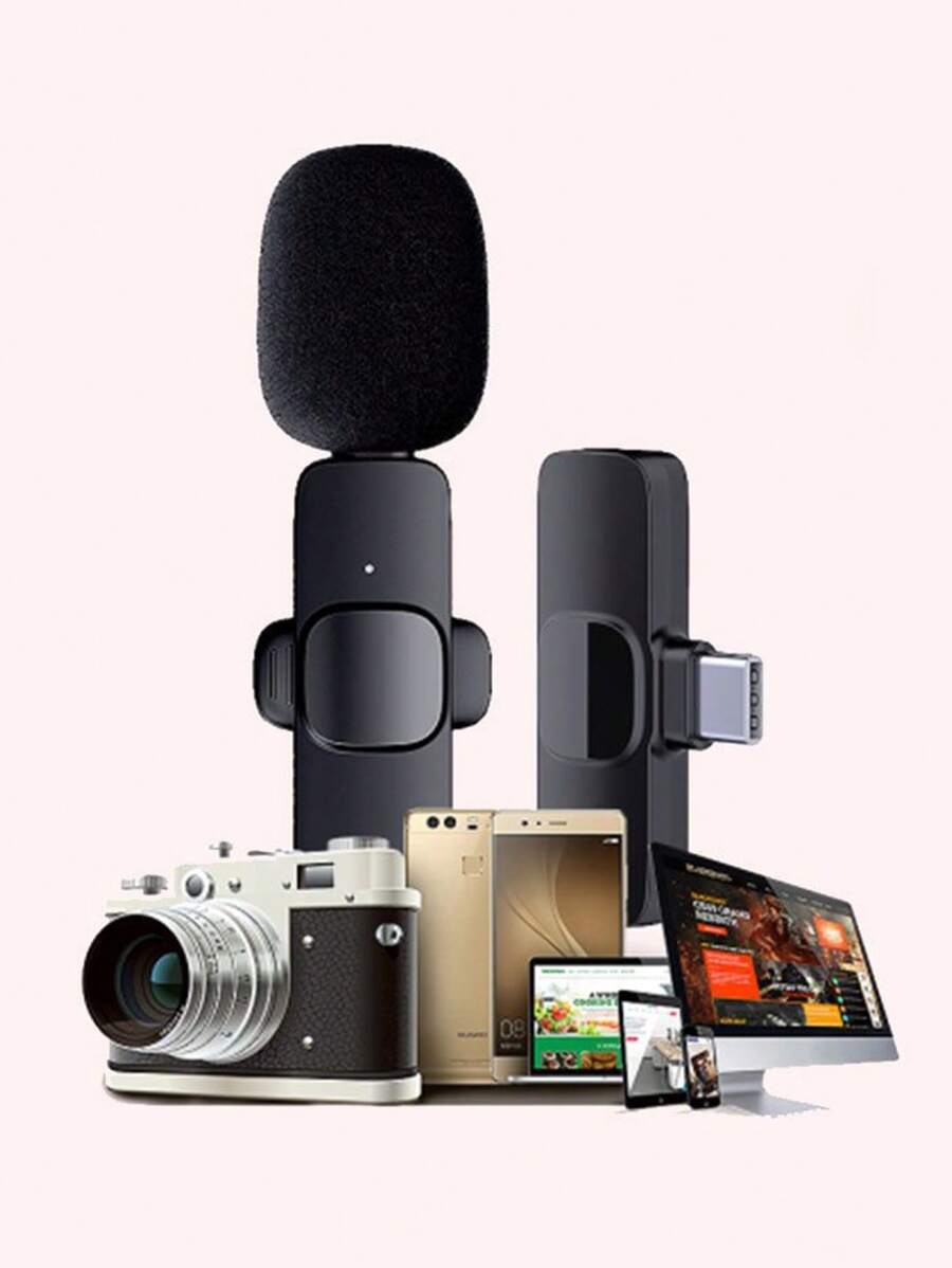 Professional Mini Wireless Lavalier Microphone For USB-C Smartphone ...