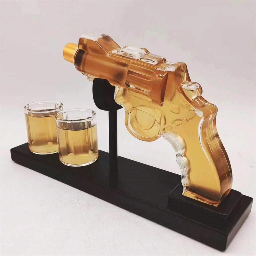 Creative Pistol Shaped Glass Decanter For White & Red Wine, With ...