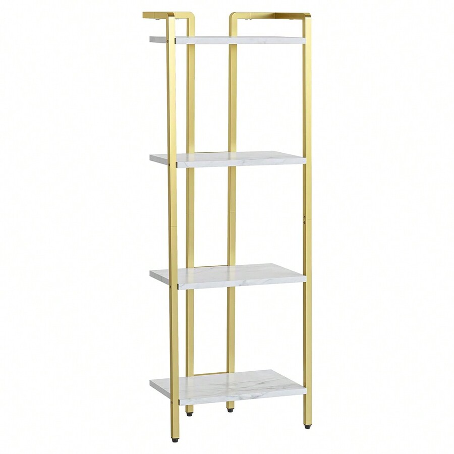 4-Tier Gold Ladder Shelf: Multi-Purpose Storage And Display Unit For ...