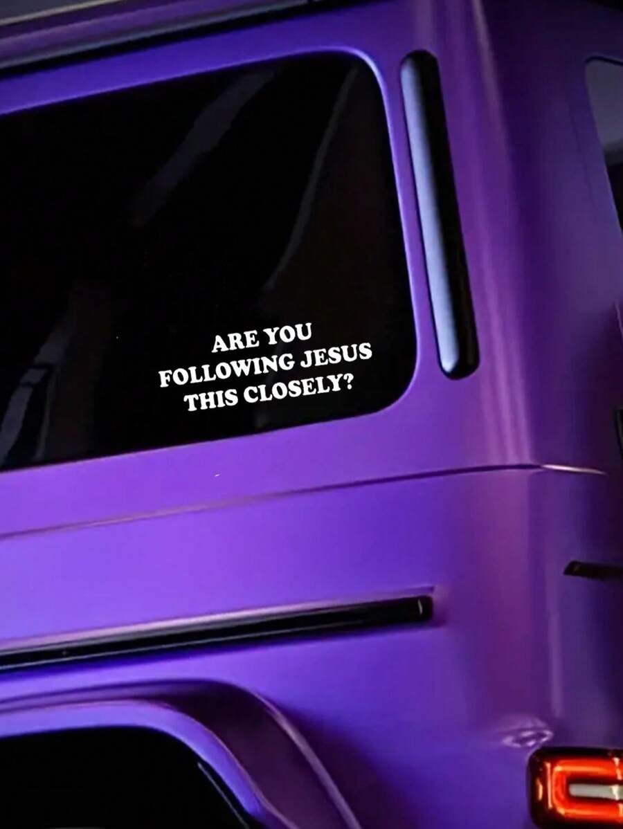 White Are You Follow Jesus This Close Vinyl Car Stickers For Car Head ...