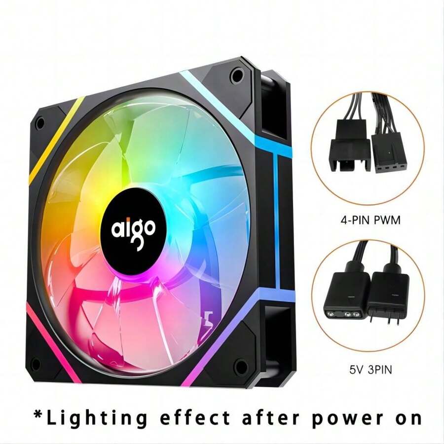aigo Aigo AM12PRO Rgb Fan Ventoinha PC 120mm Computer Case Fan Kit ... aigo Aigo AM12PRO Rgb Fan Ventoinha PC 120mm Computer Case Fan Kit ...