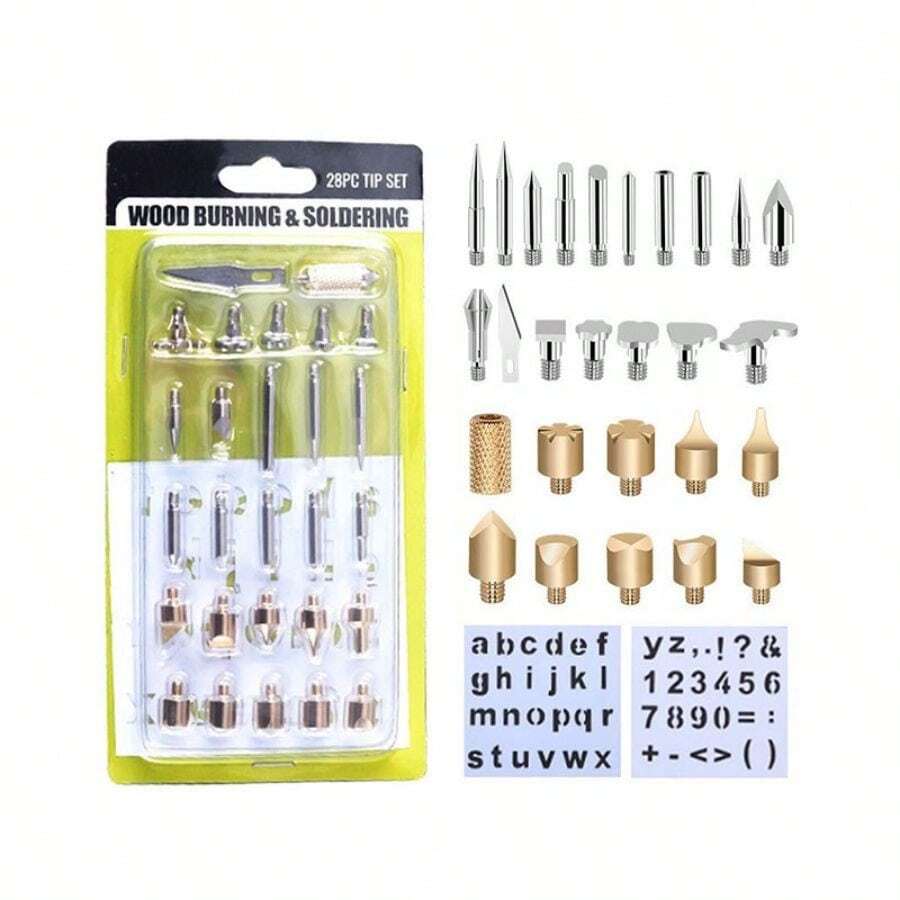 28 Sets Of DIY Wood Burning Carving Kits (With 28 Separate Pyrography ...