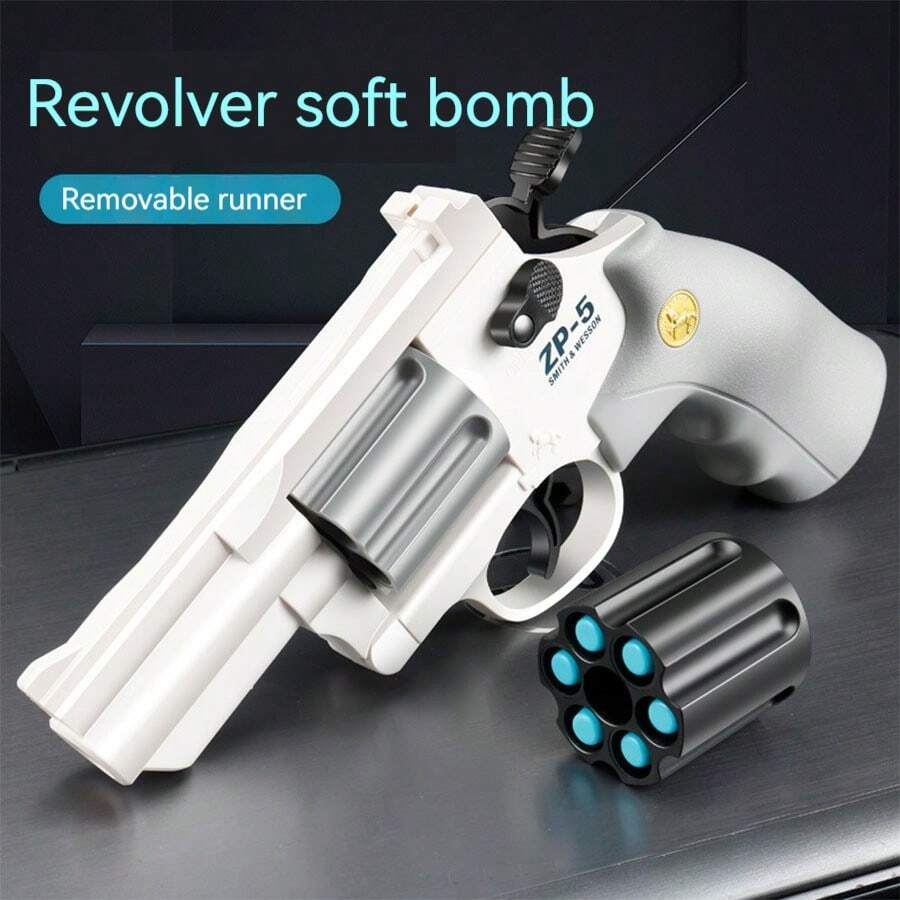 1set Soft Bullet Revolver, Zp5 Toy Gun, Semi-Automatic Revolver, Long ...