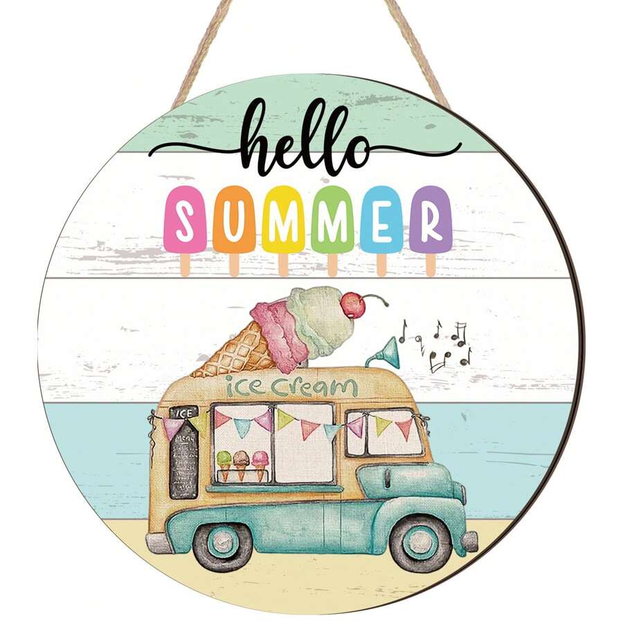 Decoración De Puerta De Verano, Cartel De Madera Para Puerta De Campo ...