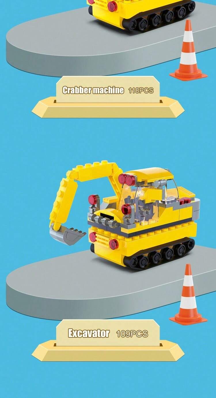 Magic Drawing Line Follow Engineering Vehicle Desk Toy, Buildable ...