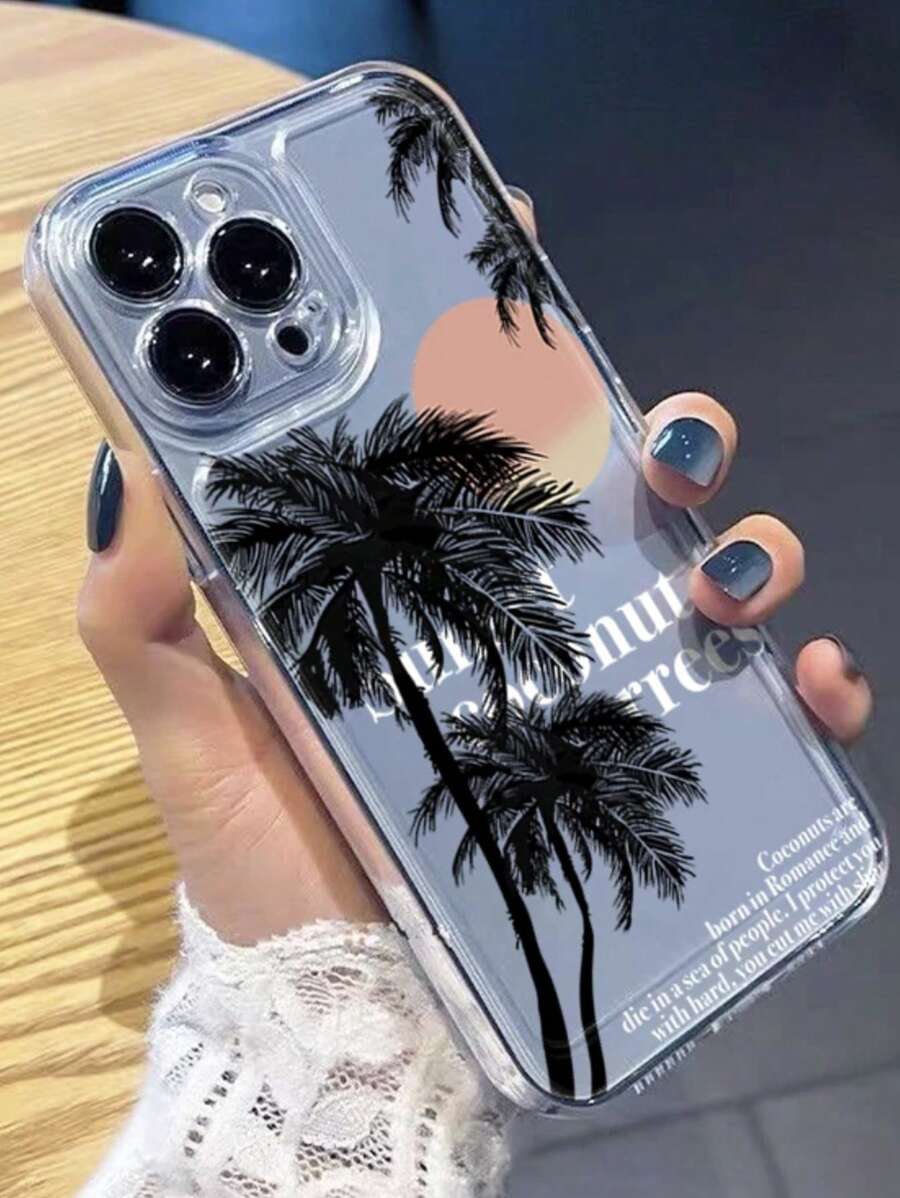 Summer 1pc Ins Summer Space Themed Transparent Shockproof Iphone Case ...