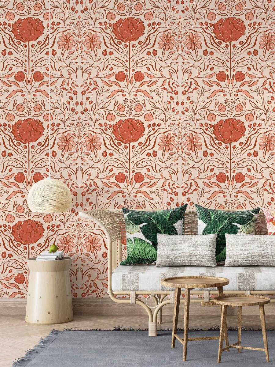 17.7in*78.7in*1pc Art Nouveau Plant Leaf Wallpaper/Peel And Stick ...
