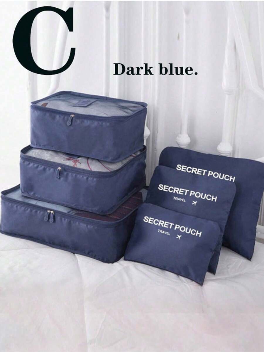6pcs Set Travel Storage Bags For Suitcase, Clothing, Shoes, Toiletry ...