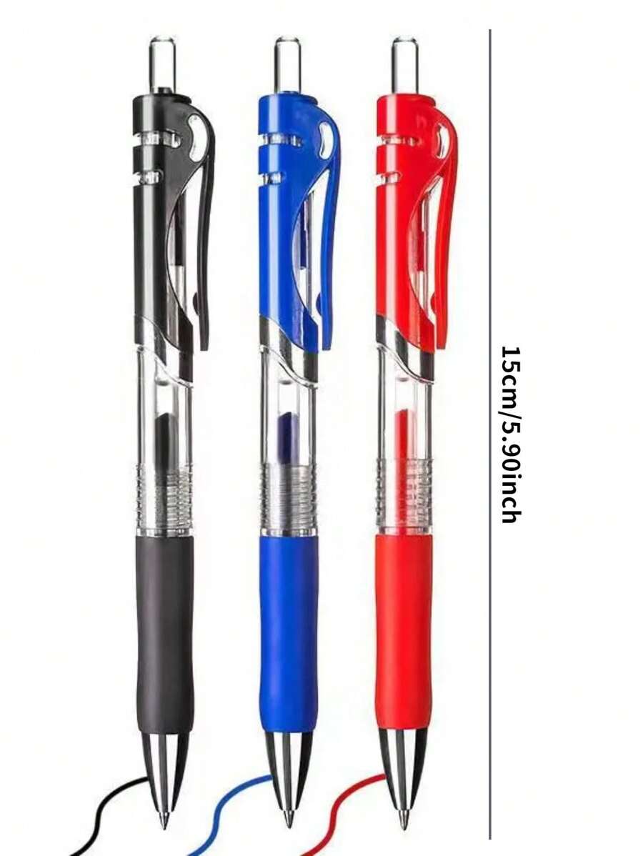 10pcs Click Ballpoint Pen 0.5mm Bullet Point High Capacity Carbon Sign ...