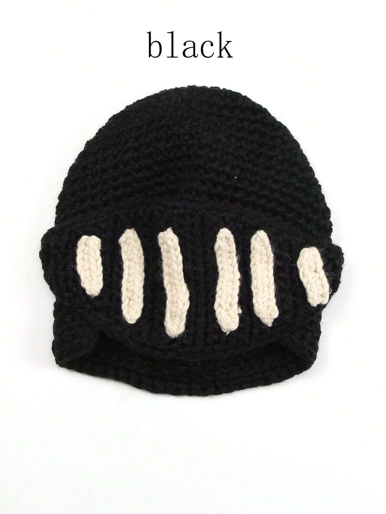Hand Knitted Adult Knight Hat With Mouth Mask, Brings You Back To The ...