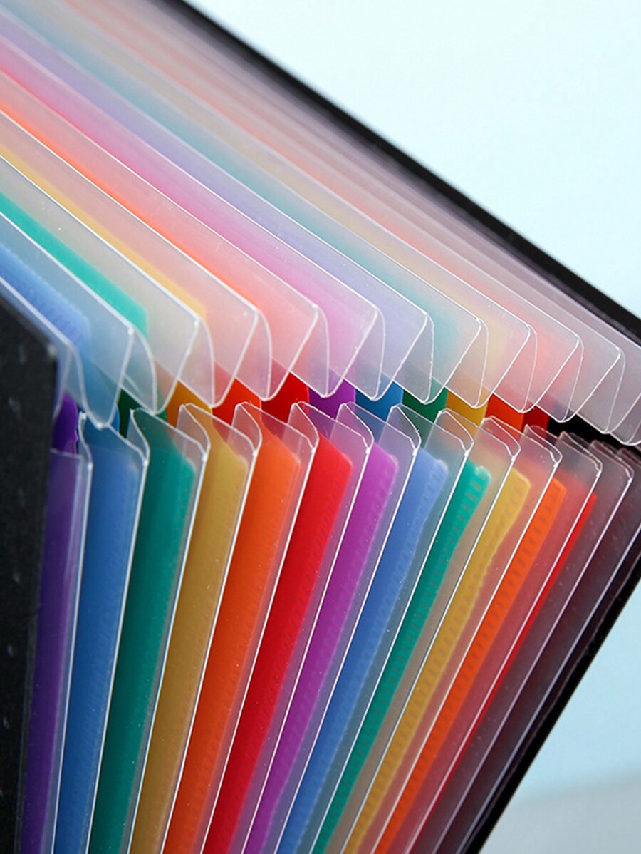 1pc 13 Pockets A4 Size File Folder With Slanted Flap, Expandable ...