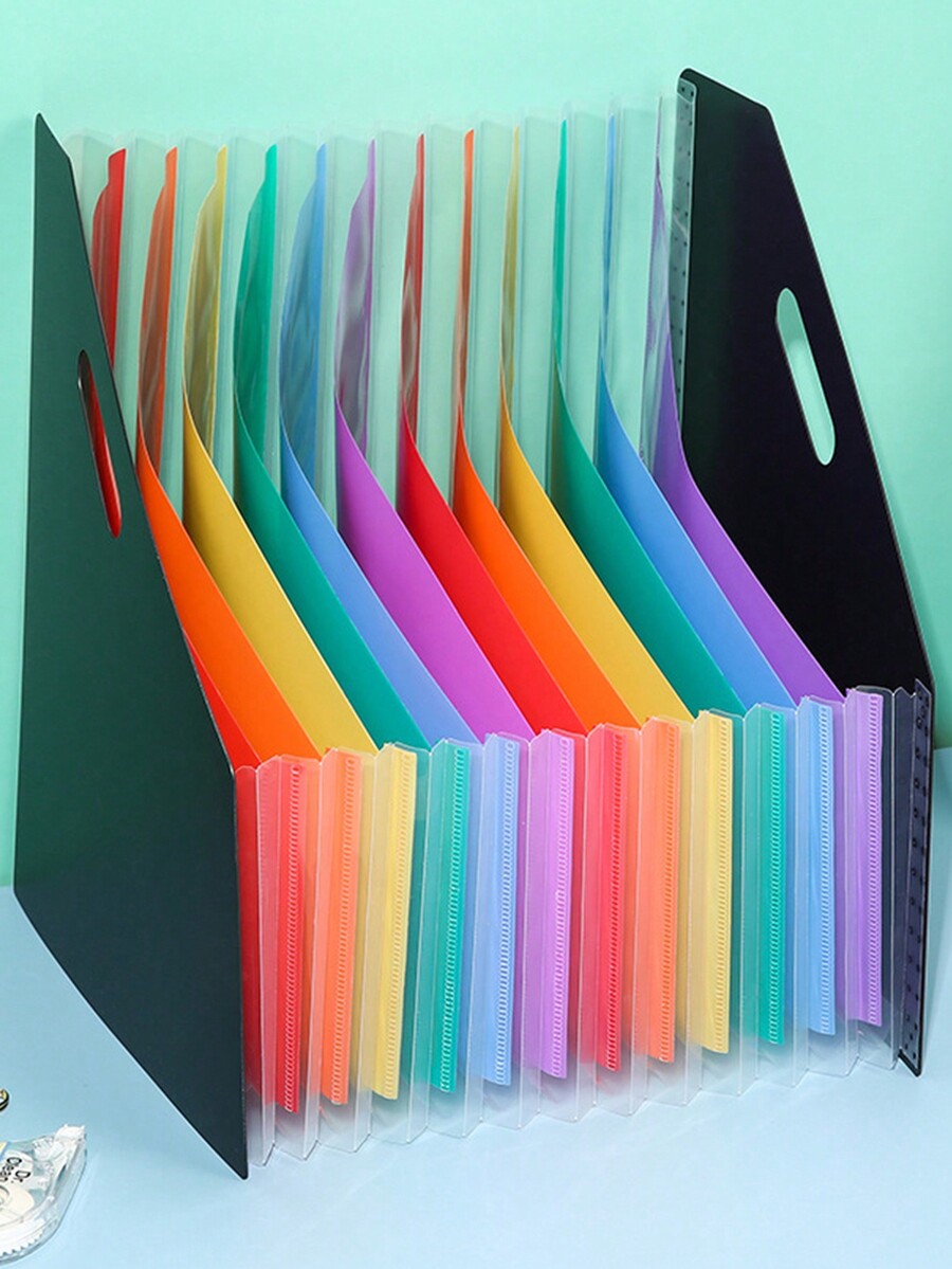 1pc 13 Pockets A4 Size File Folder With Slanted Flap, Expandable ...