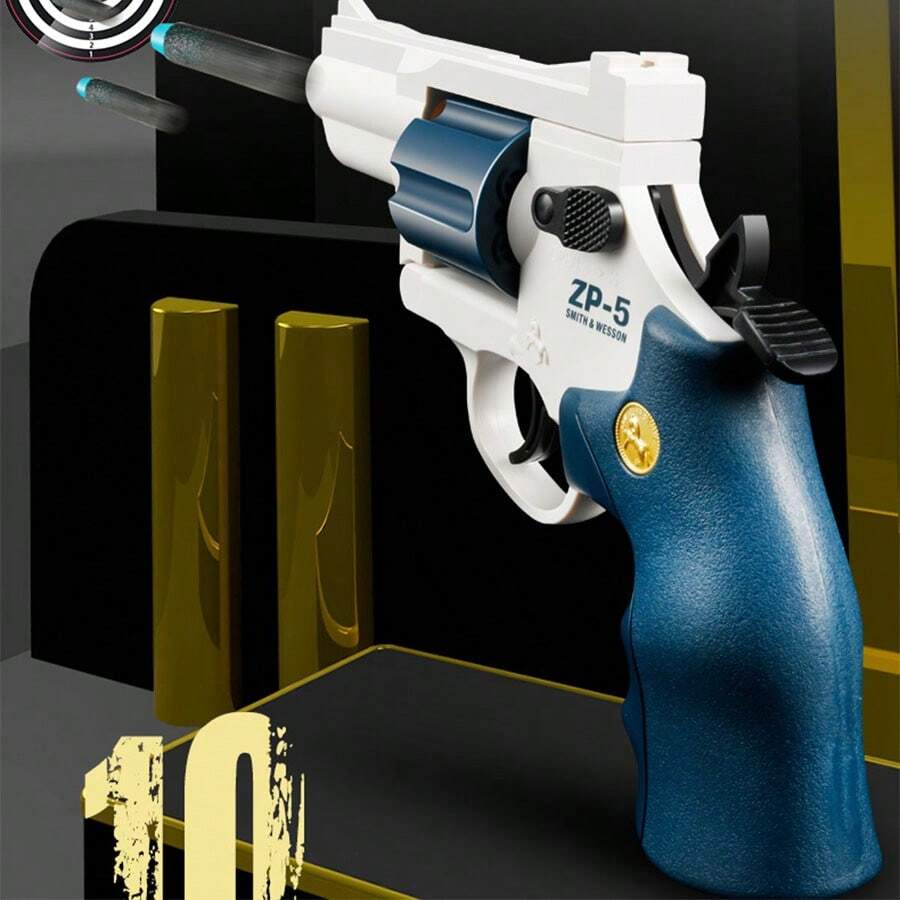 1set Soft Bullet Revolver, Zp5 Toy Gun, Semi-Automatic Revolver, Long ...