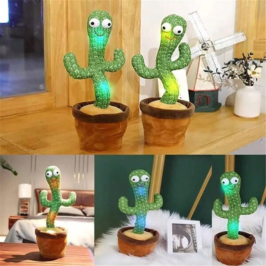 USB Rechargeable Singing, Dancing, Recording, Talking Cactus Upgraded ...