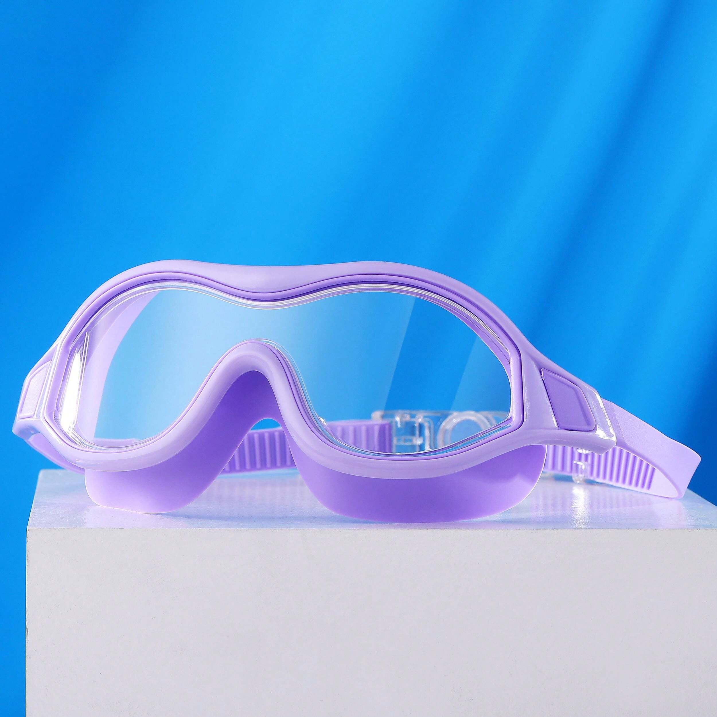 HD Large Frame Swimming Goggles Adult Anti-fog Swimming Protective ...