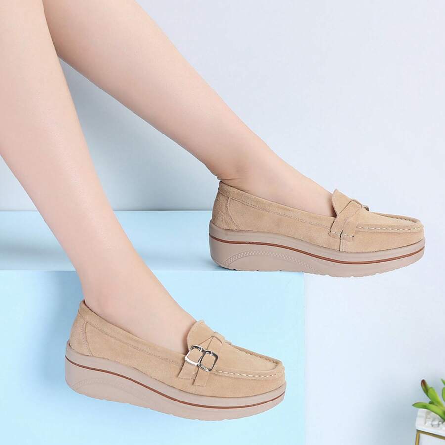 Women's Slip-On Platform Rocker Shoes With Thick Sole For Comfort And ...