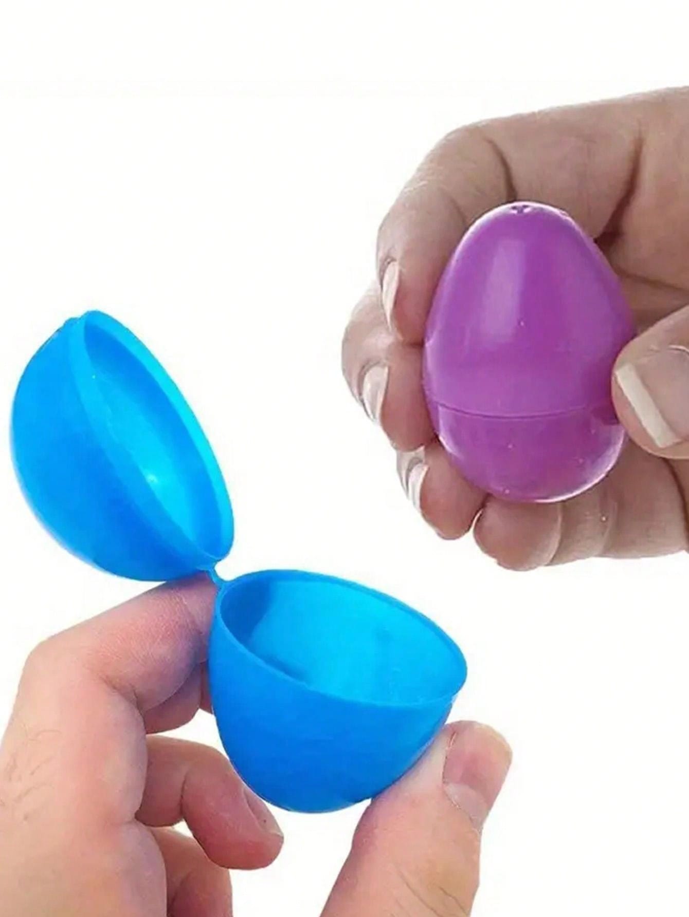12pcs Fillable Easter Eggs Brightly Colored Plastic Easter Eggs Loose Hinges Perfect Easter