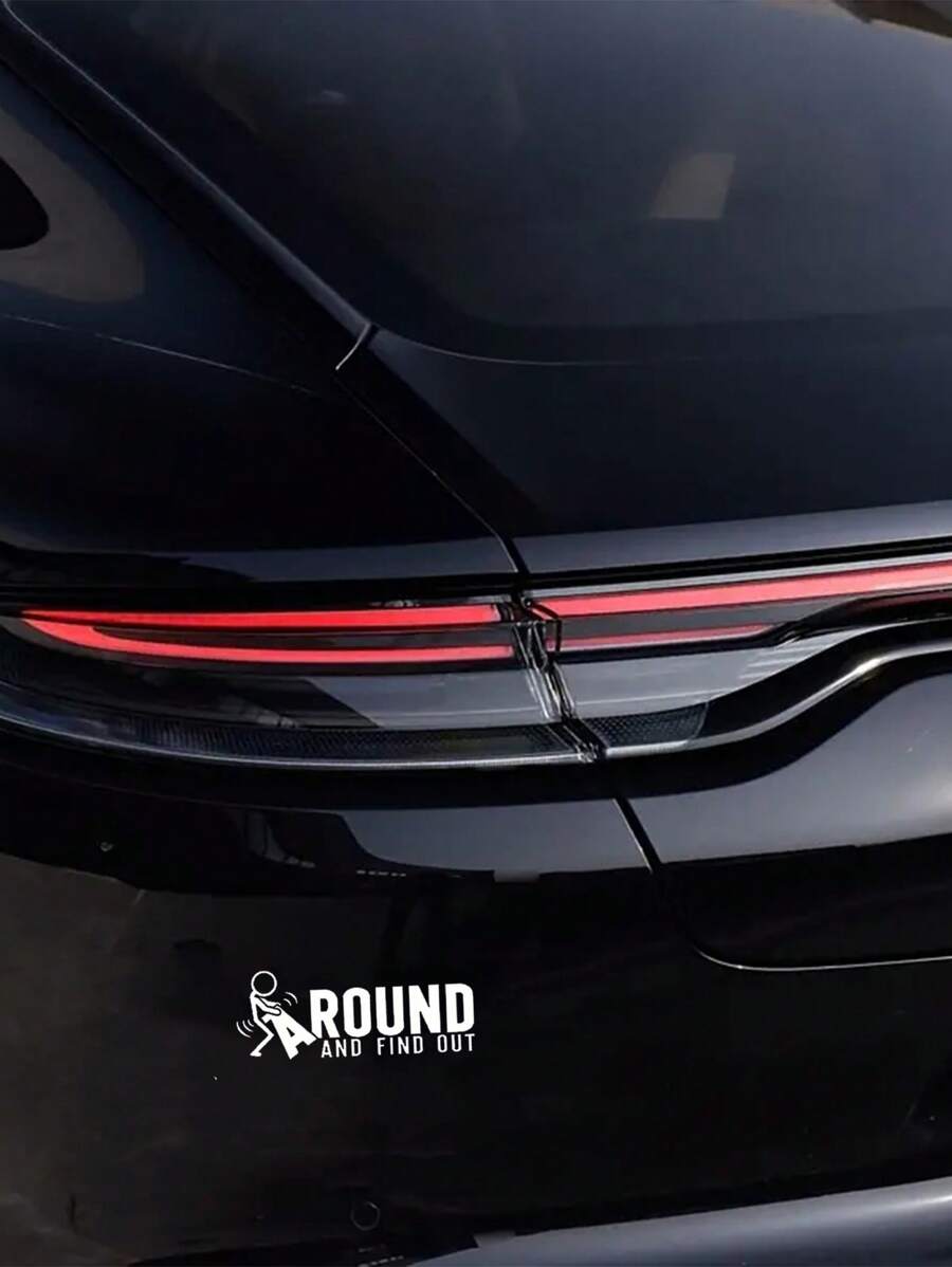 Around And Find Out Interesting Stick Shaped Character Stickers Car ...