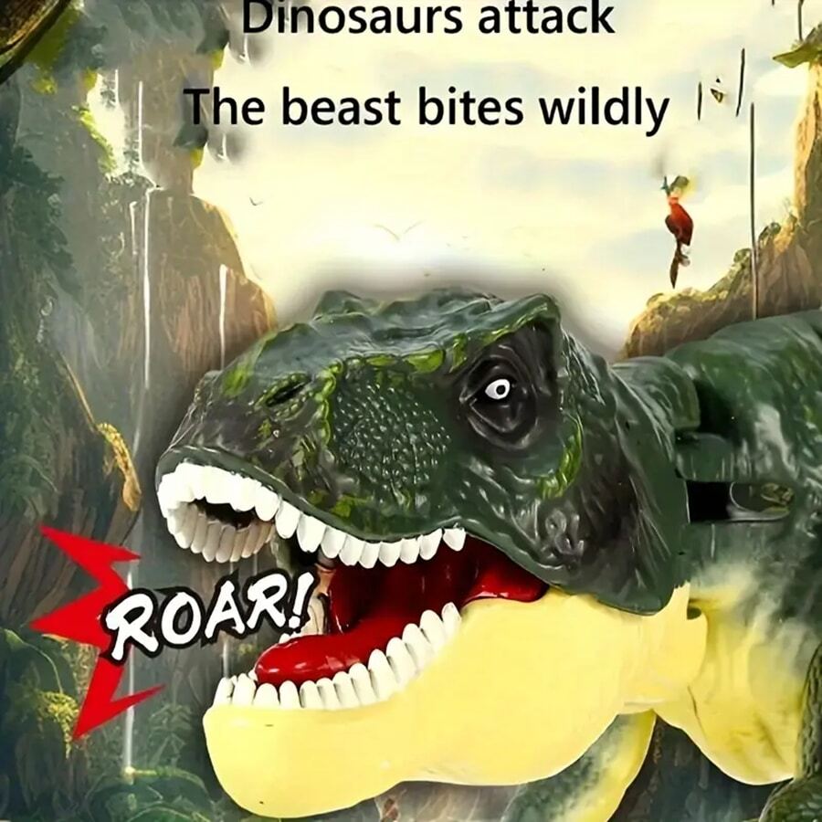 Novelty Finger-Controlled Dinosaur Toy, With T-Rex Head Biting Action ...