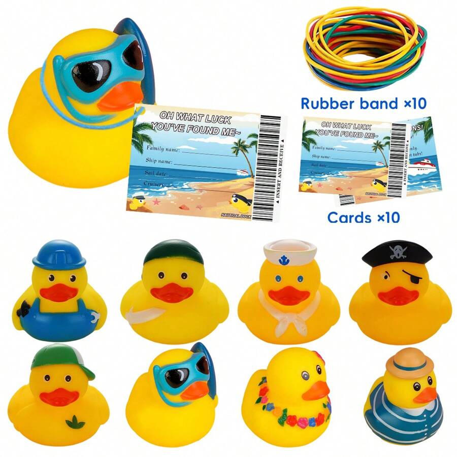10 Sets Duck Tag Cruise Kits Include 10 Cruising Rubber Duck Tags 10 ...