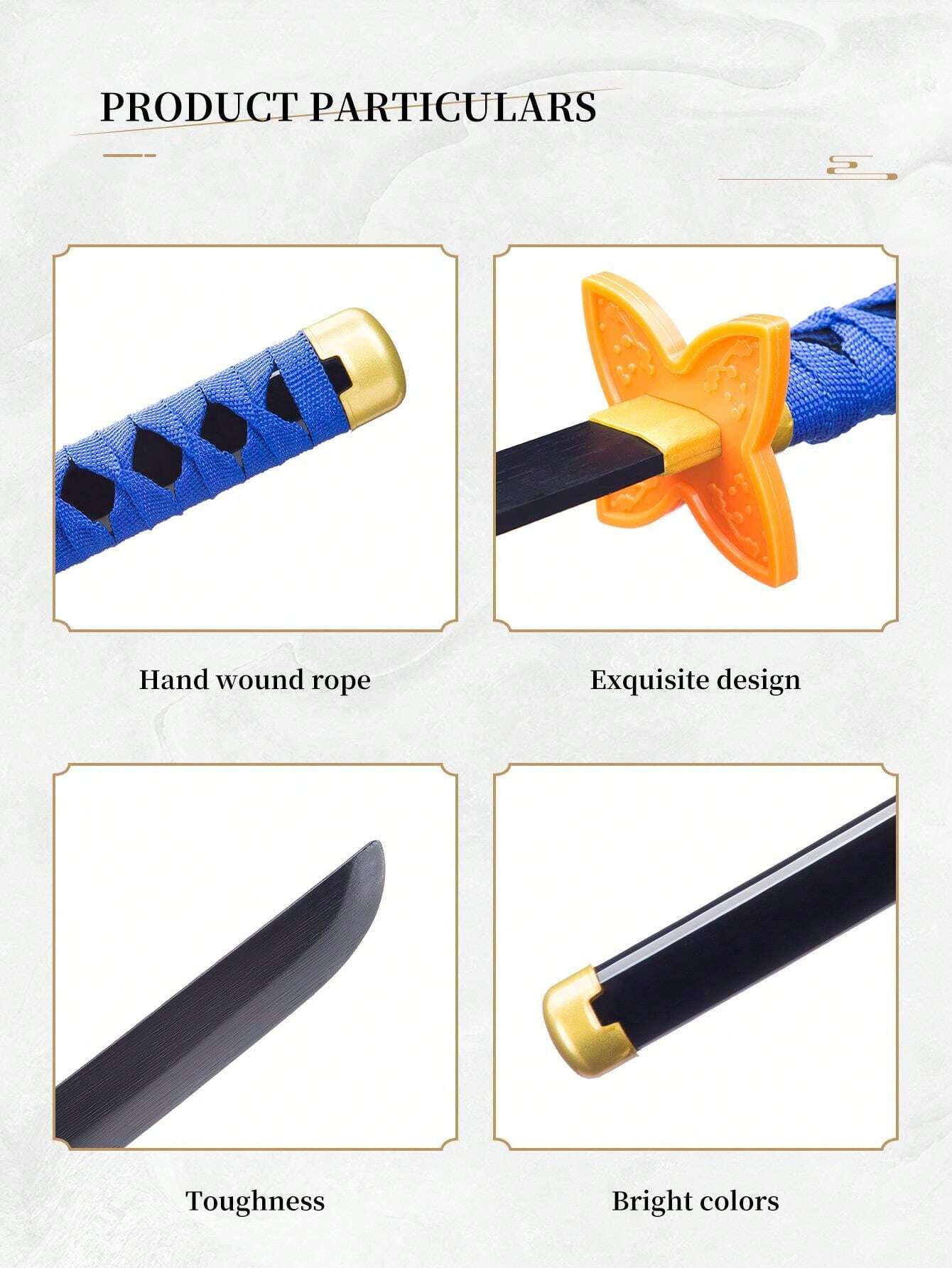 Wooden Bamboo Samurai Sword For Stage Performance, Photography & Play ...