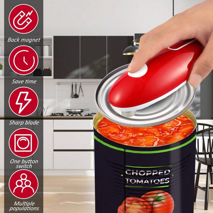 1PC Electric Can Opener, No Sharp Edge Can Opene, One-Touch Electric ... 1PC Electric Can Opener, No Sharp Edge Can Opene, One-Touch Electric ...