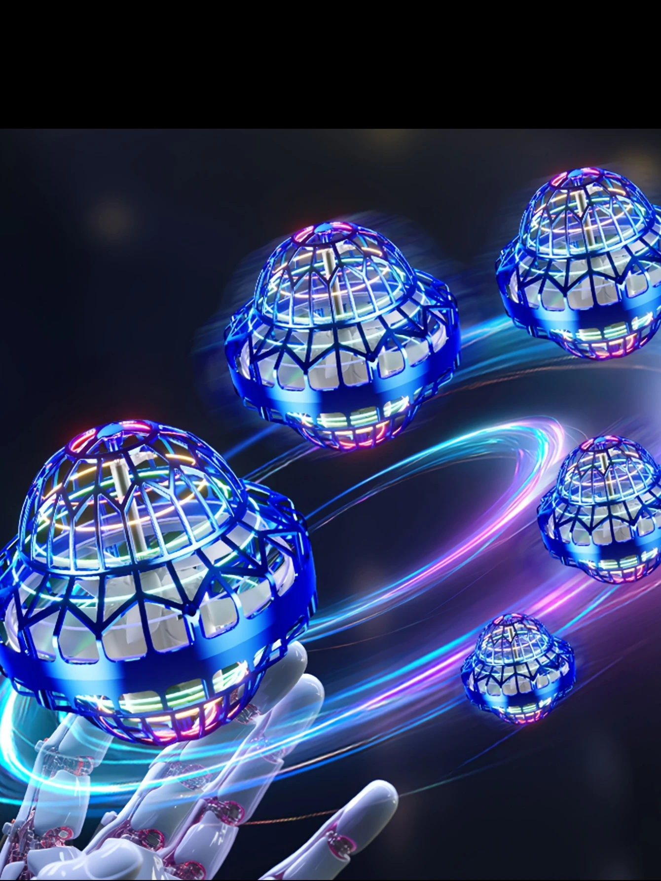 1pc Flying Disc That Can Hover, Emit Lights And Spin, With Intelligent ...