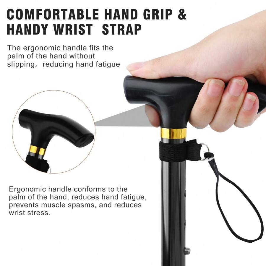 Walking Stick, Folding Extendable Walking Cane, Lightweight Flexible ...