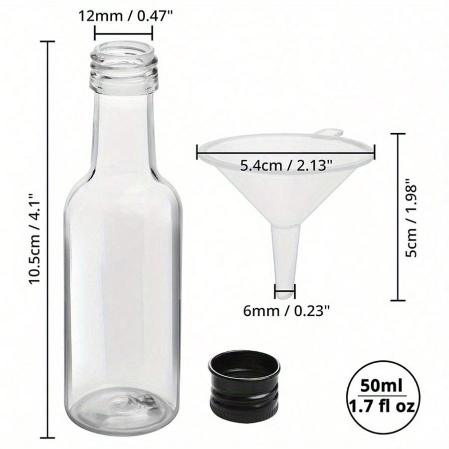 Paquete De 24 Botellas De Licor Mini - Botella De Espíritu De Plástico ...