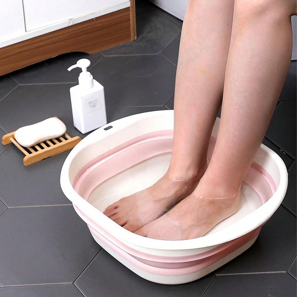 1pc Plastic Folding Basin For Washing The Face, Foot Bath,Bathroom ...