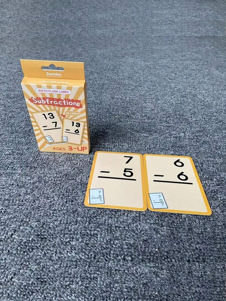 36 piezas de tarjetas didácticas matemáticas para niños, tarjetas de ...
