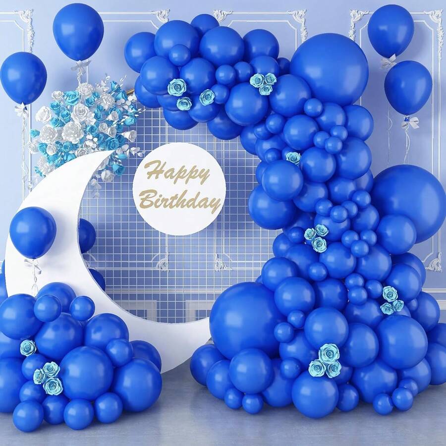 113PCS Royal Blue Balloons, Blue Balloon Garland Arch Kit, Different ...