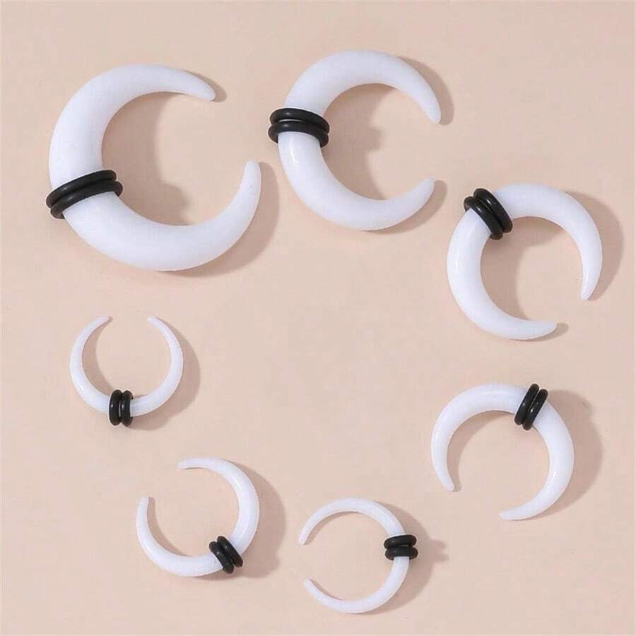 Ear Stretching Kit With Acrylic Ear Tapers And Plugs, Hypoallergenic ...