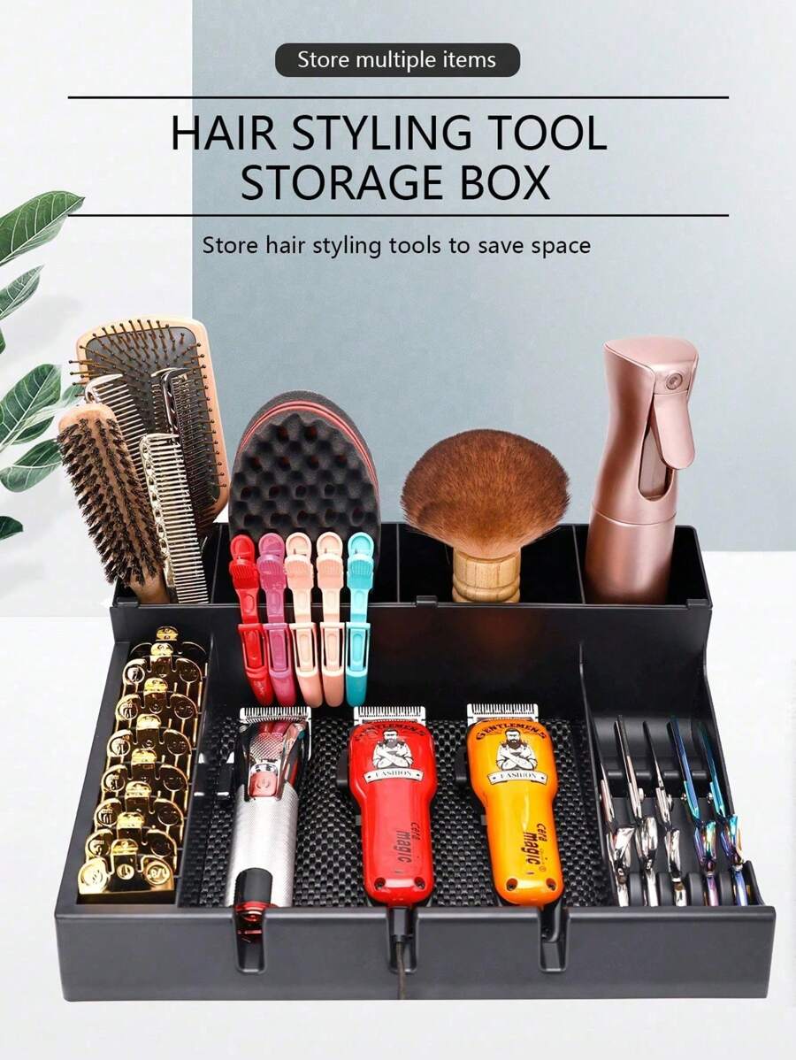 Hair Tool Storage Box With Detachable Compartments And Limit Combs ...