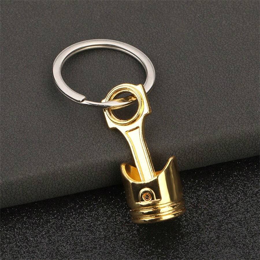 1pc Creative Gift 3d Car Modified Parts Piston Metal Car Keychain ...